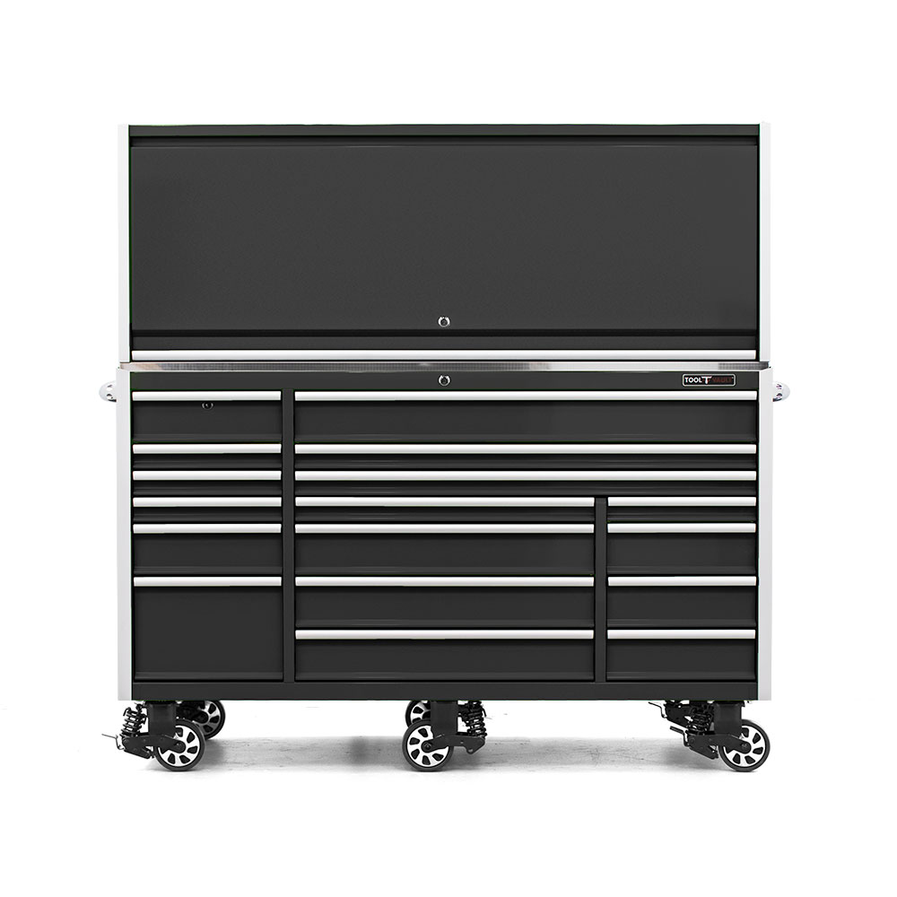 Tool Vault Elite 72″ 17 Drawer Tool Cabinet with Hutch – ToolVault