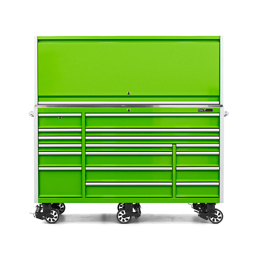 Tool Vault Elite 72″ 17 Drawer Tool Cabinet with Hutch – ToolVault
