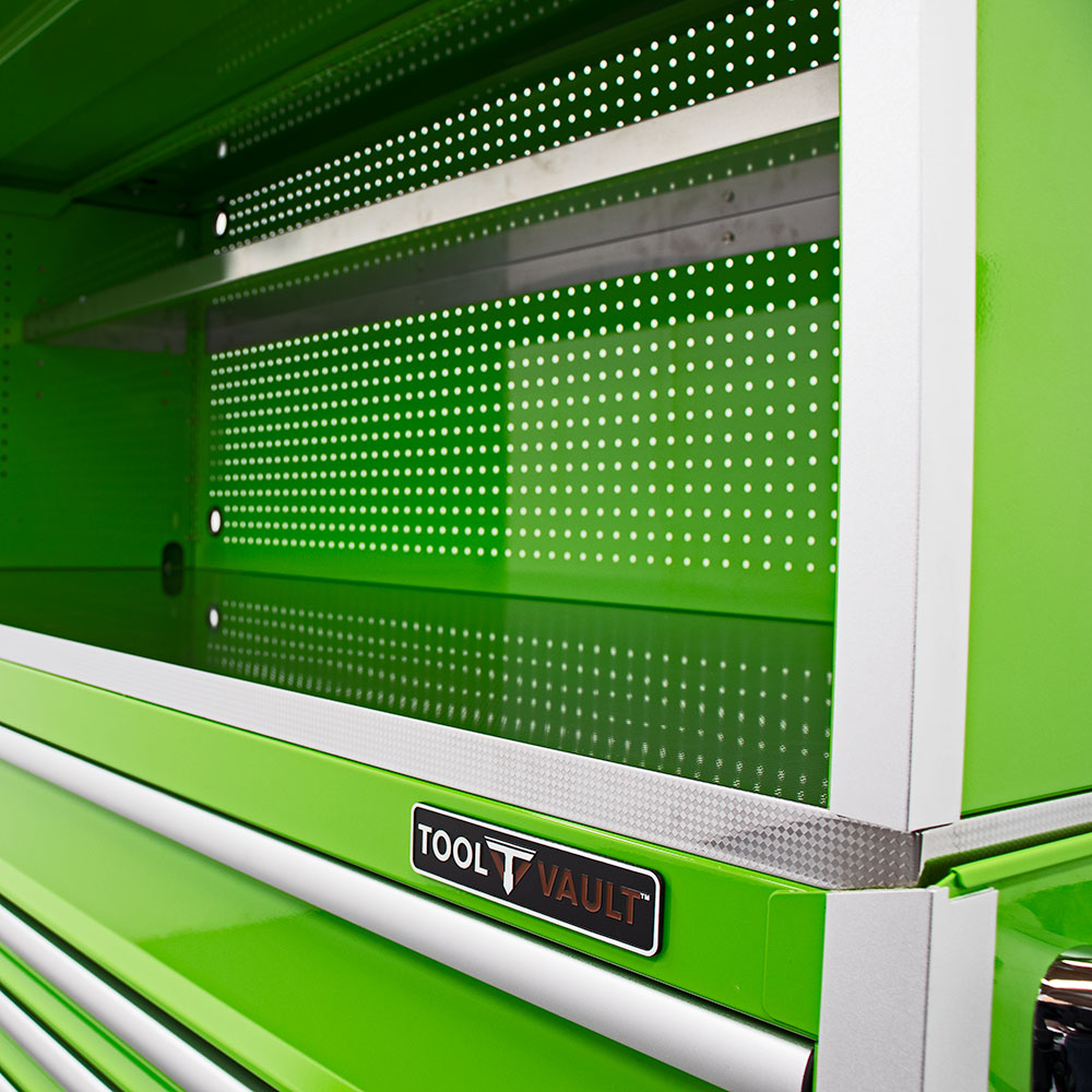 Tool Vault Elite 72″ 17 Drawer Tool Cabinet with Hutch – ToolVault