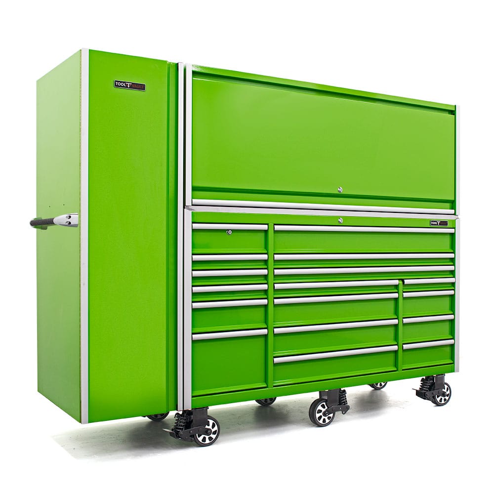 Tool Vault Elite 72″ 20 Drawer Roller Cabinet w/ Hutch and Side Locker – ToolVault