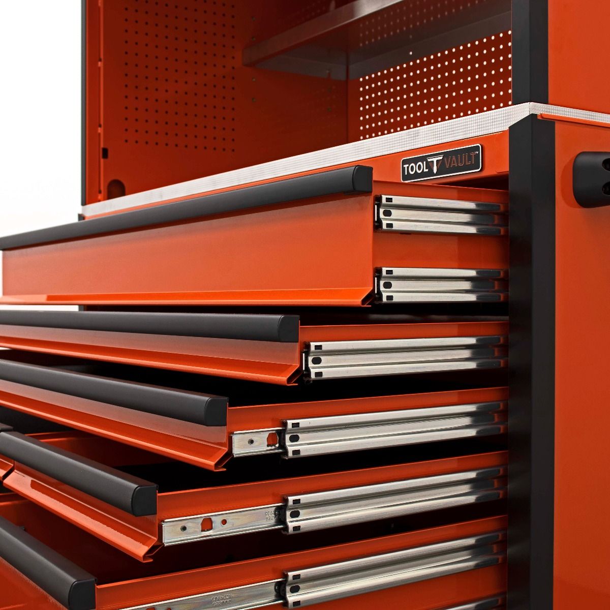 Tool Vault Elite 55″ x 30″ 10 Drawer Tool Cabinet w/ Hutch and Side ...