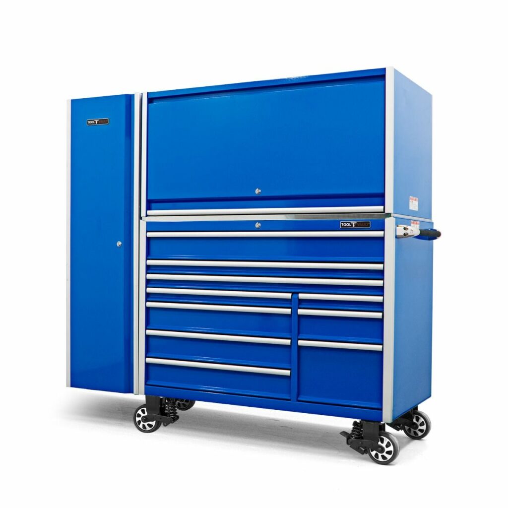 Tool Vault Elite 55″ x 30″ 10 Drawer Tool Cabinet w/ Hutch and Side ...