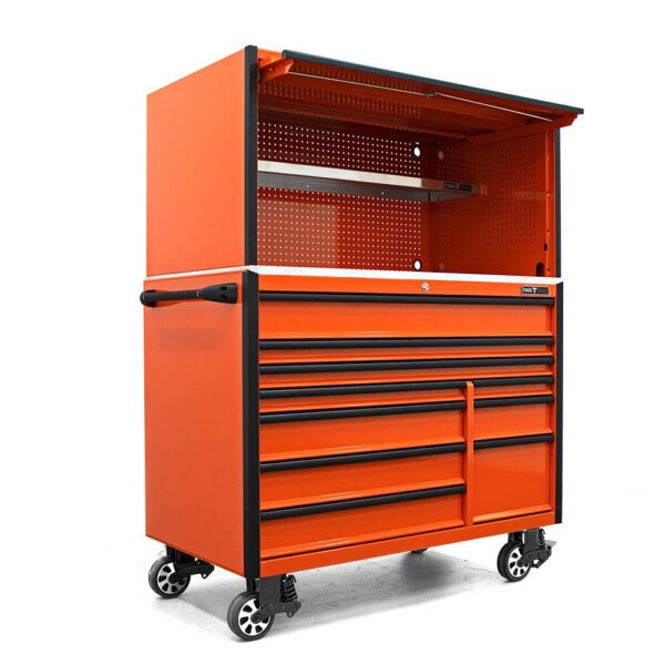 Tool Vault Elite 55″ x 30″ 10 Drawer Tool Cabinet w/ Hutch – ToolVault