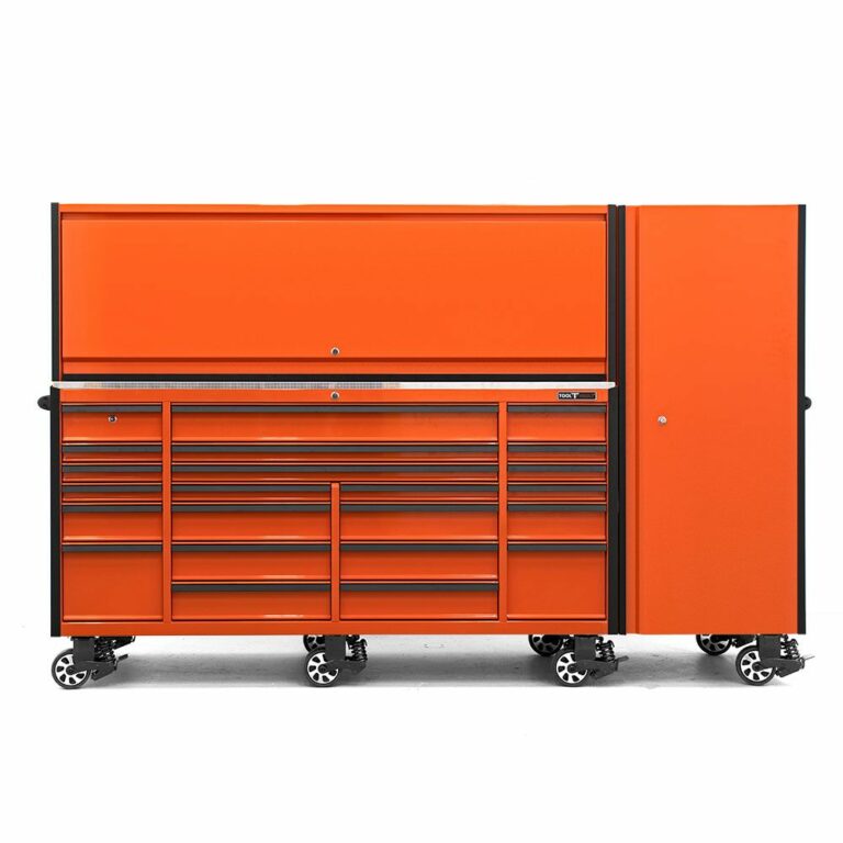 Tool Vault Elite XL 84” 23-Drawer Roller Cabinet with Hutch and Side Locker – ToolVault