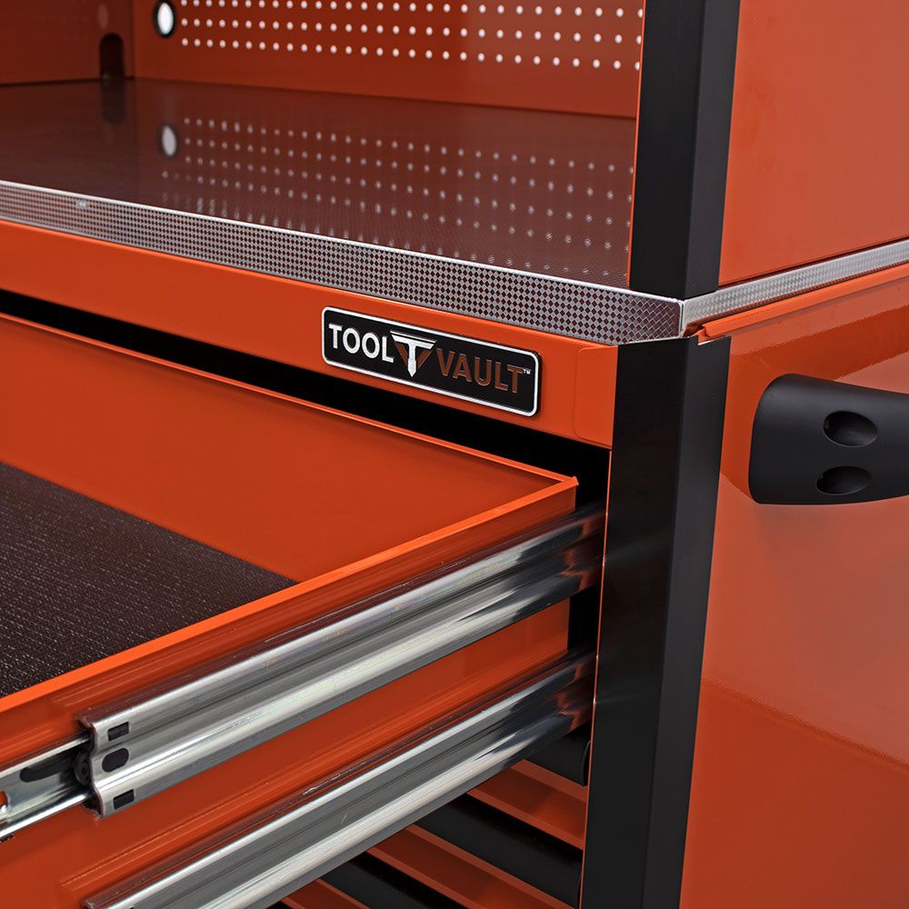 Tool Vault Elite 55″ x 30″ 10 Drawer Tool Cabinet w/ Hutch – ToolVault